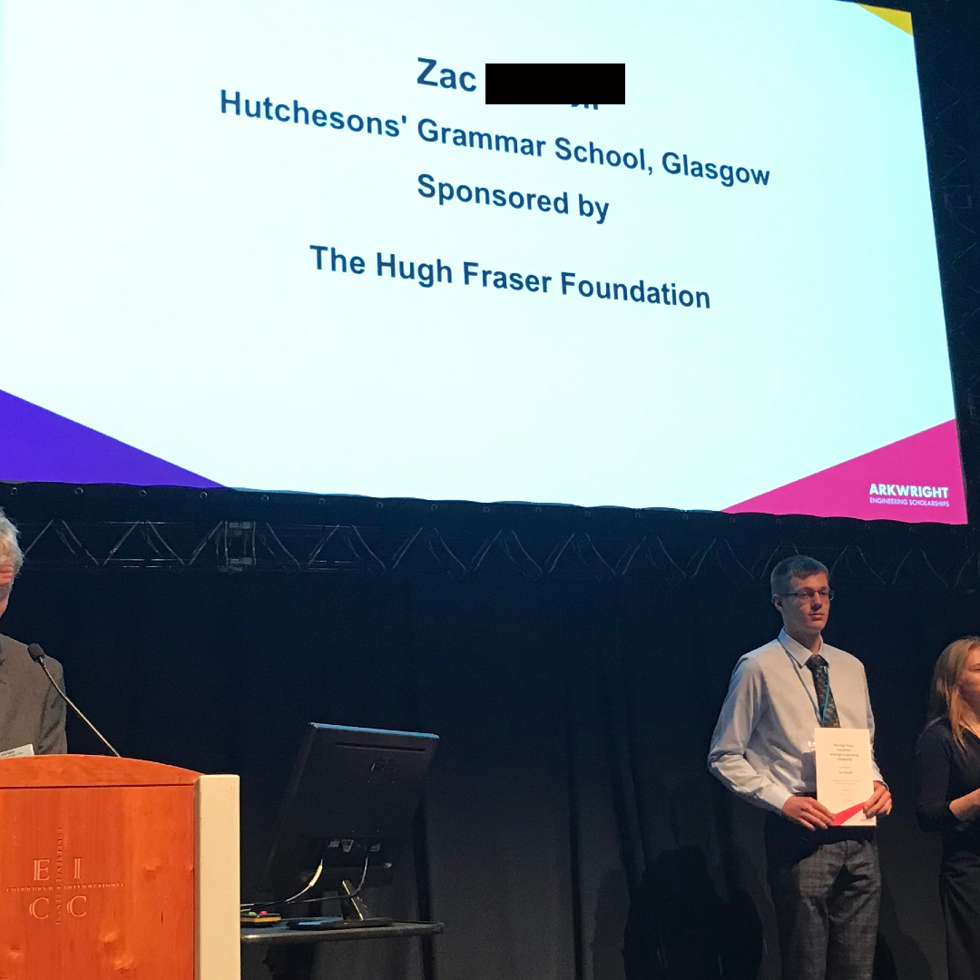 Arkwright Engineering Scholarship Success - Hutchesons Grammar School